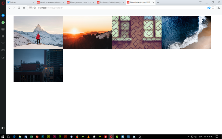 Efecto polaroid con CSS | Cable Naranja