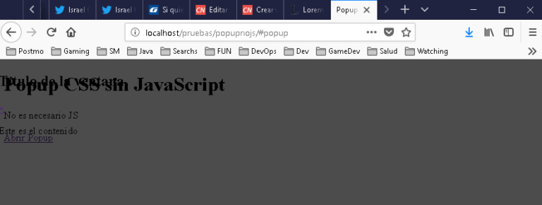 Crear ventanas popup con CSS, sin JavaScript | Cable Naranja