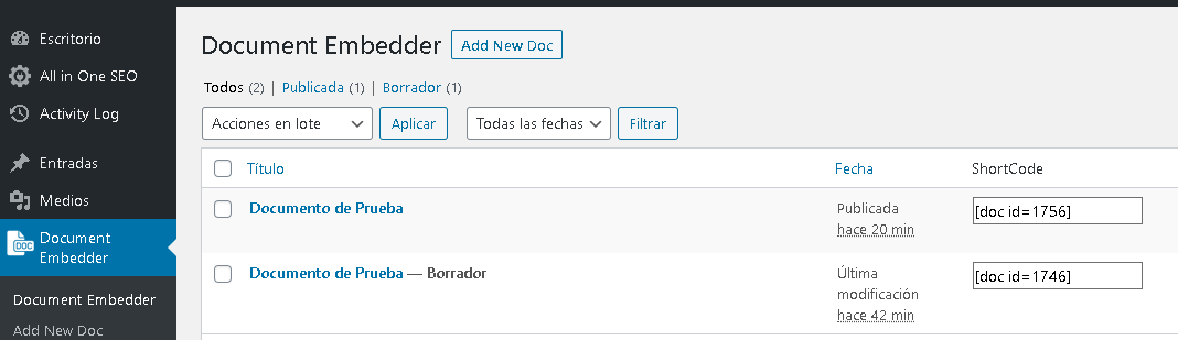 Incrustar archivos en Wordpress con el plugin-Document Embedder | Cable Naranja