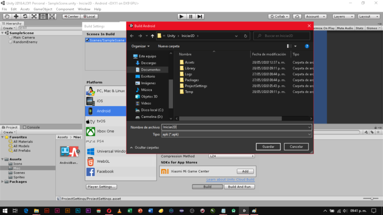 Como ajustar un proyecto de Unity para Android – Parte 2 | Cable Naranja