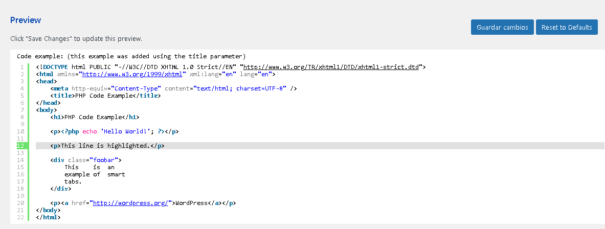 SyntaxHighlighter Evolved: Plugin de WordPress para incluir código en tus entradas | Cable Naranja