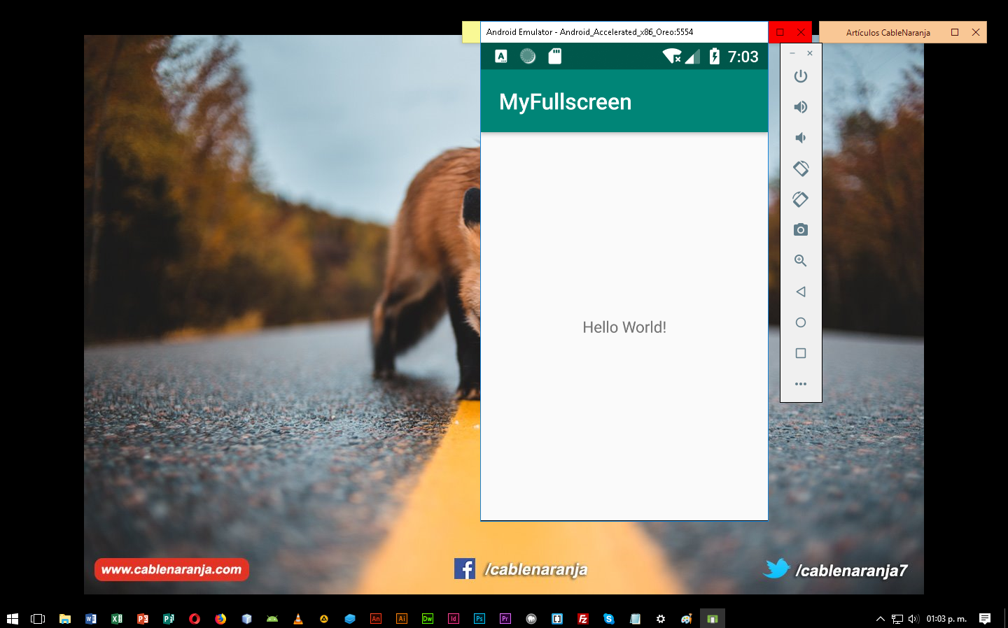 Como hacer fullscreen en #Android Studio | Cable Naranja